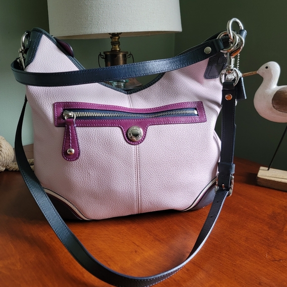 Coach | Bags | Coach Laura Hobo Bag Lavender Blue Purple Soft Milled ...
